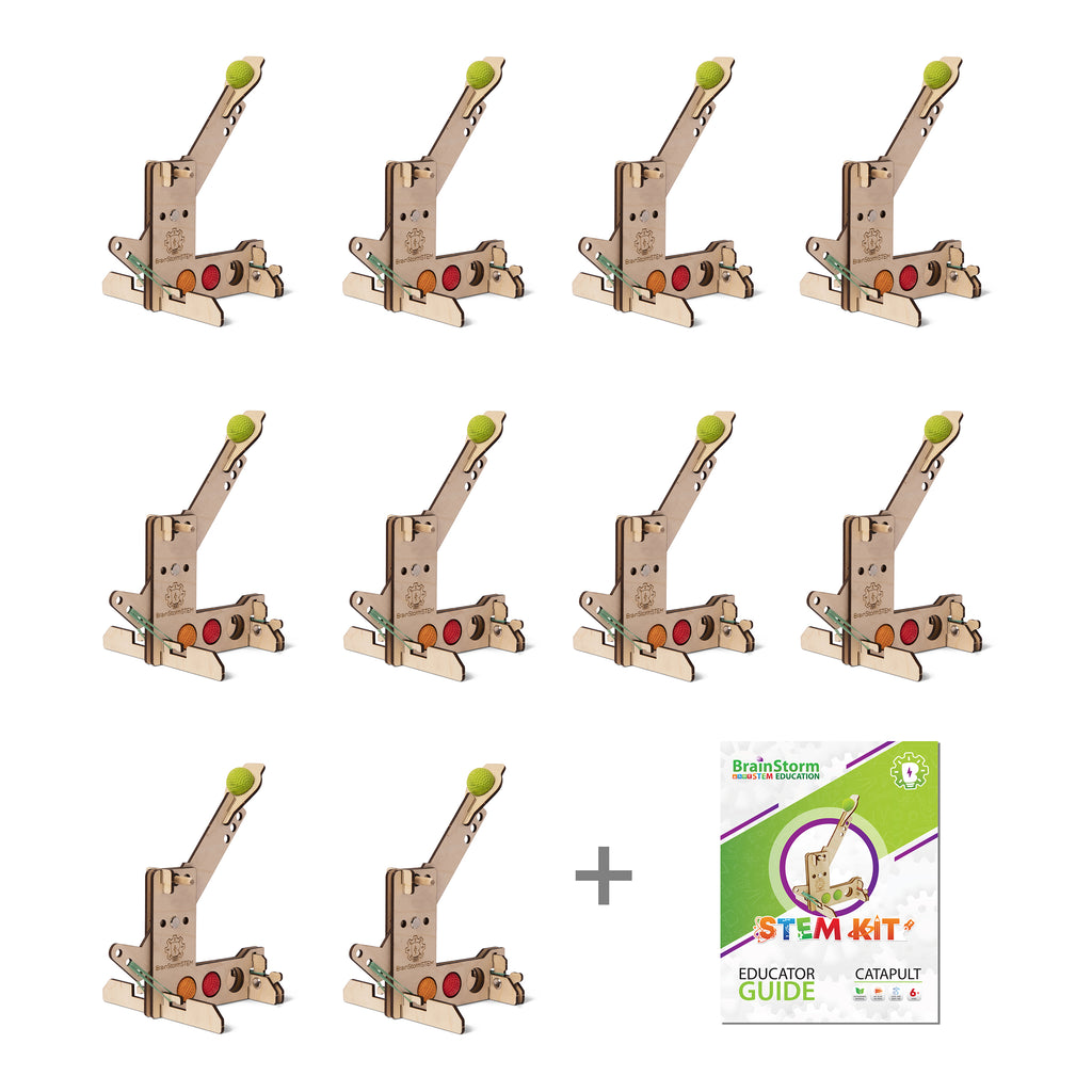 BrainStorm Catapult STEM Kit – Classroom Set (10 Kits) + Educator Guid