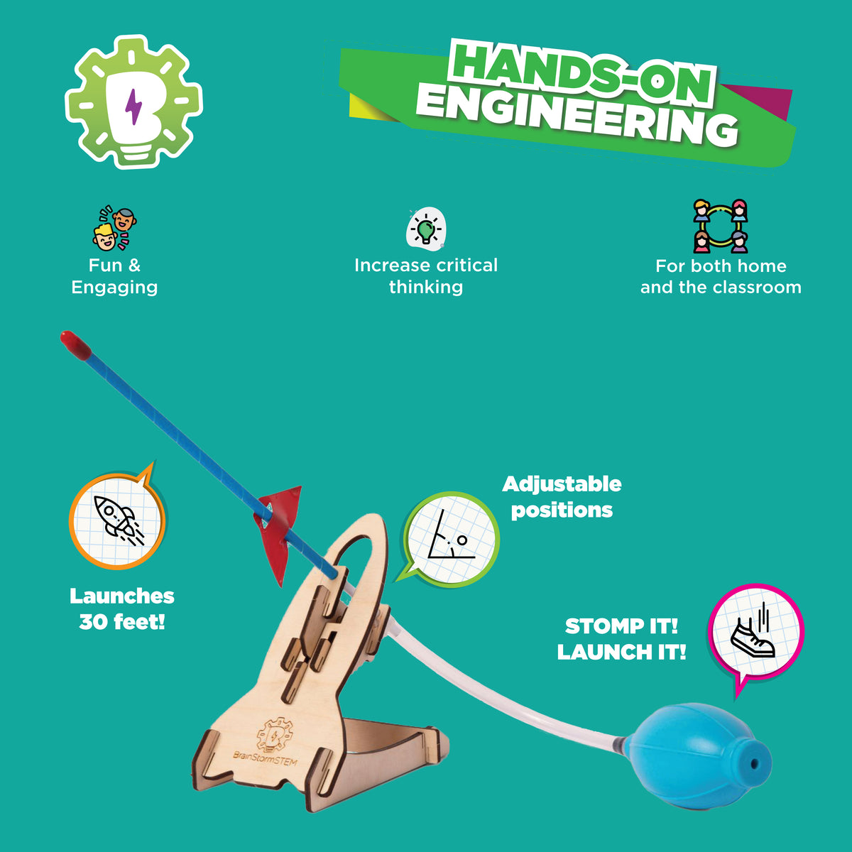 BrainStorm STEM Classroom Rocket Kits - Build and Launch